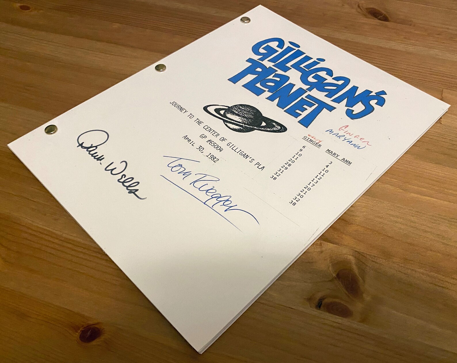 GILLIGAN'S PLANET TV Series Script, Gilligan's Island Cartoon, Dawn ...