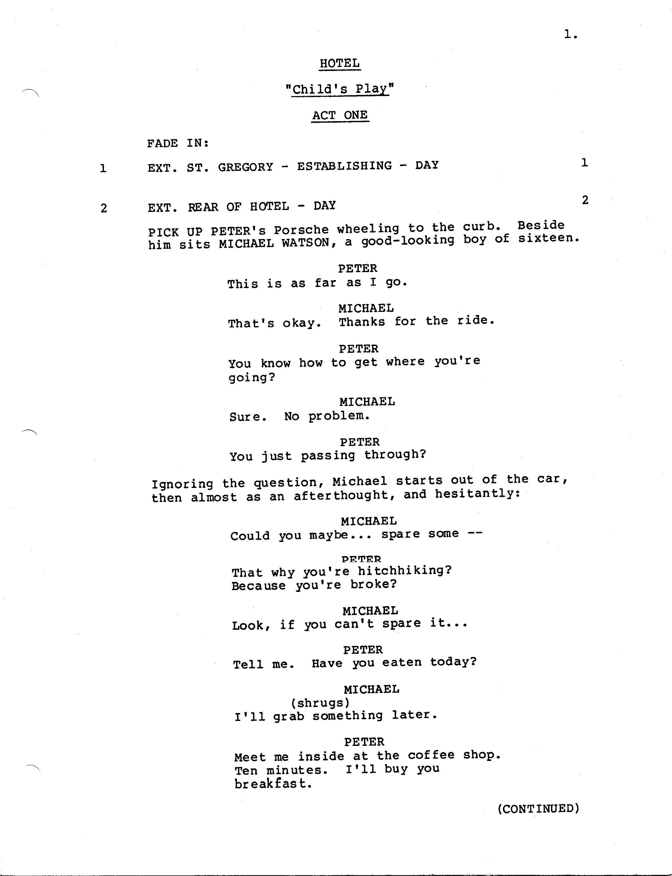 HOTEL TV Series Script, Signed Connie Sellecca James Brolin Autographs ...