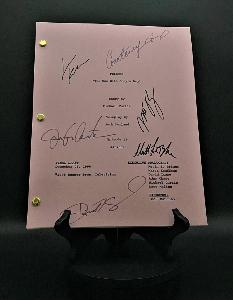 FRIENDS TV Series Script "joey's Bag" - Jen Aniston, Courteney Cox ...