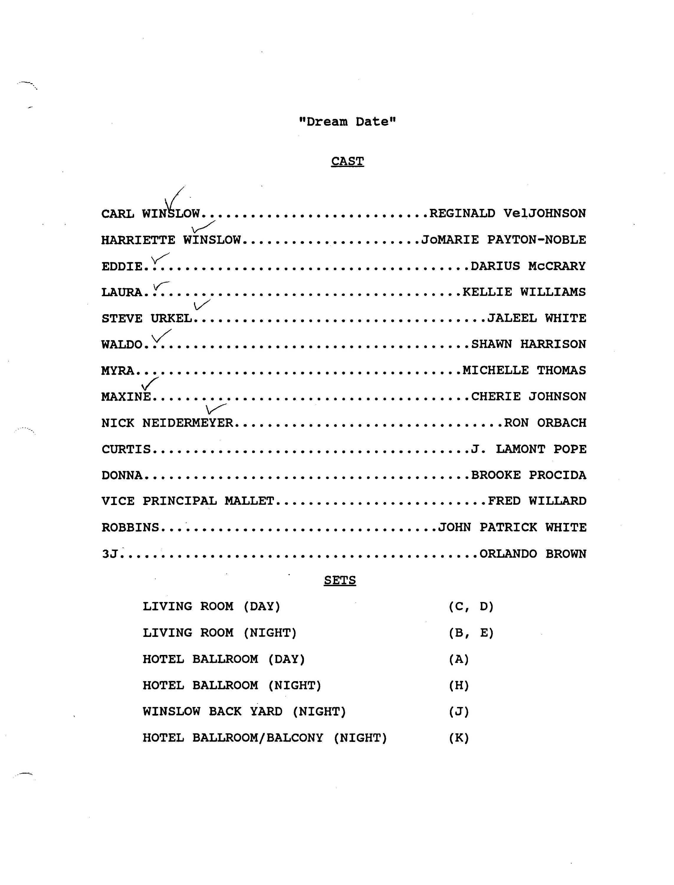 FAMILY MATTERS TV Series Script, Steve Urkel and Laura Kiss Episode ...