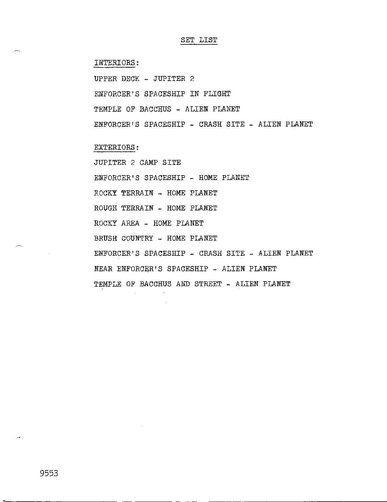 LOST in SPACE TV Series Script - Etsy