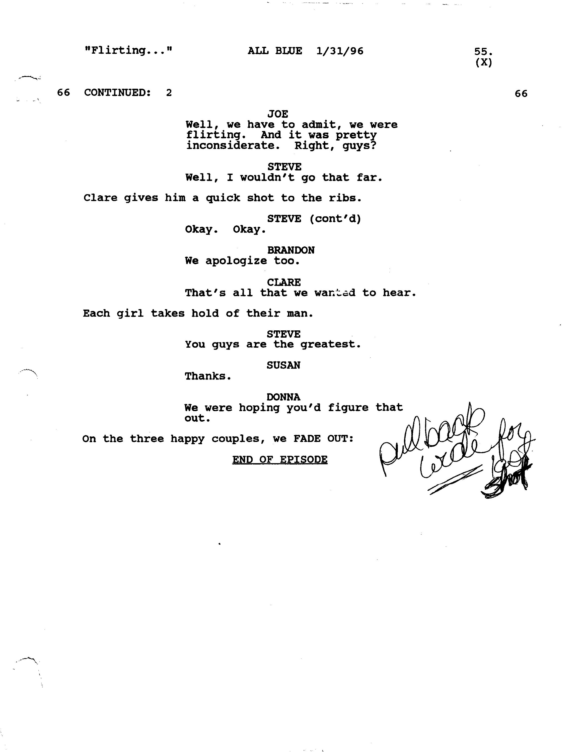 BEVERLY HILLS 90210 TV Series Script, Jason Priestley, Jennie Garth ...
