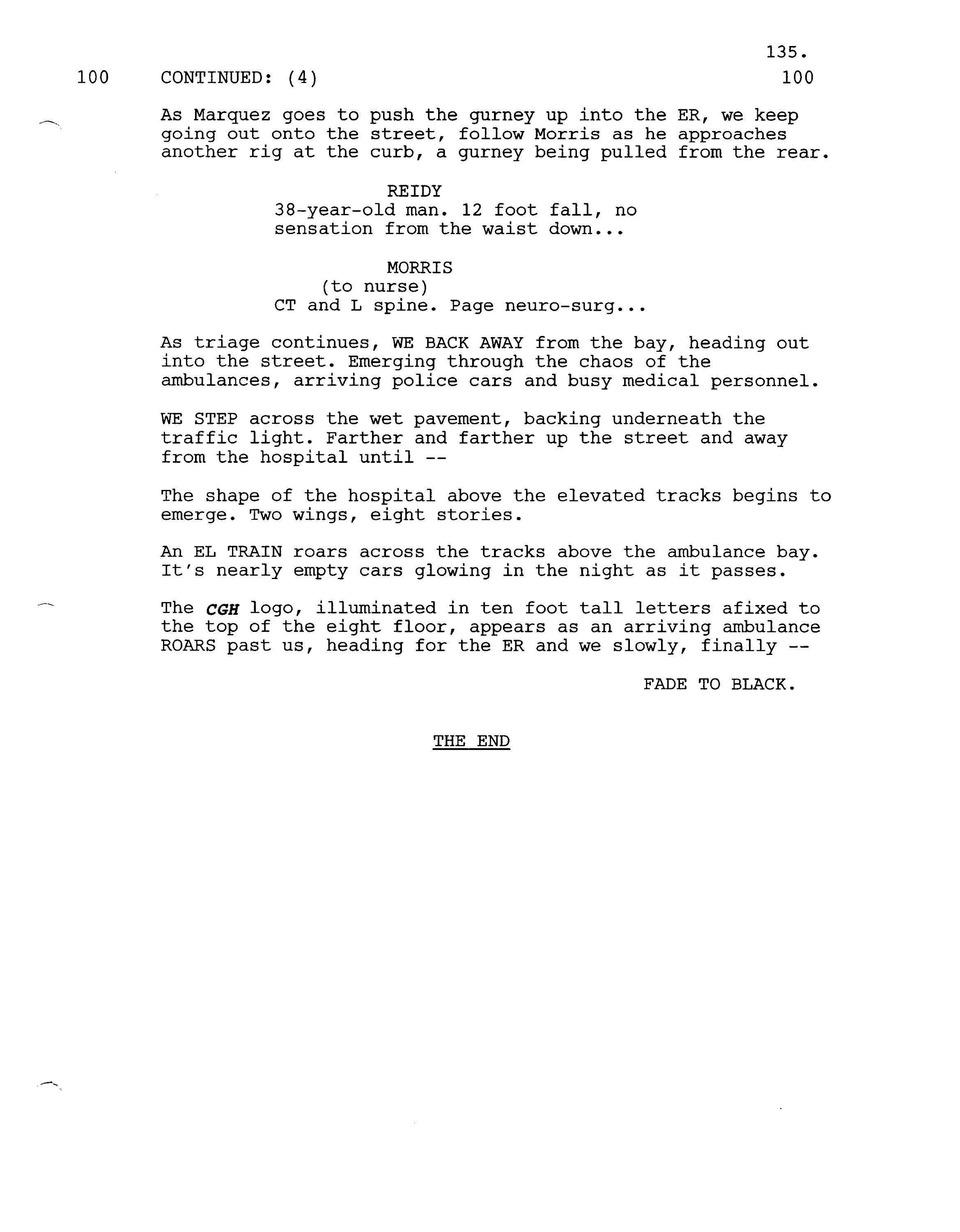 ER TV Series Finale Script Signed, John Stamos, Scott Grimes, Angela ...