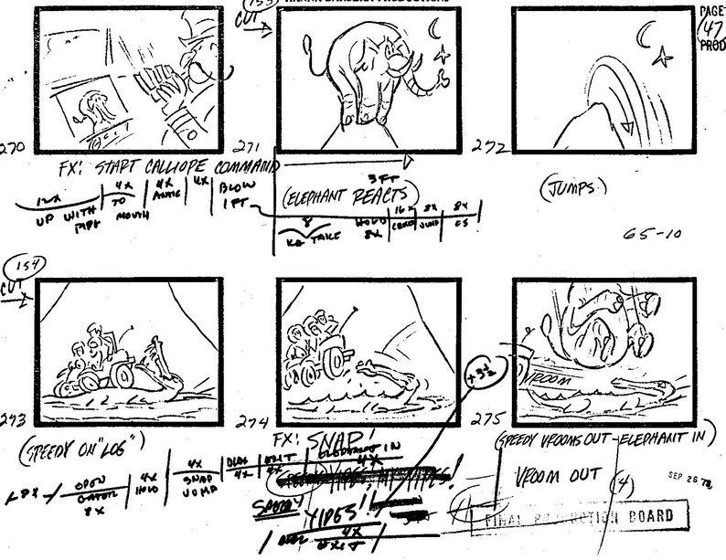 SPEED BUGGY TV Series 92 Storyboards Hanna-barbera Saturday - Etsy