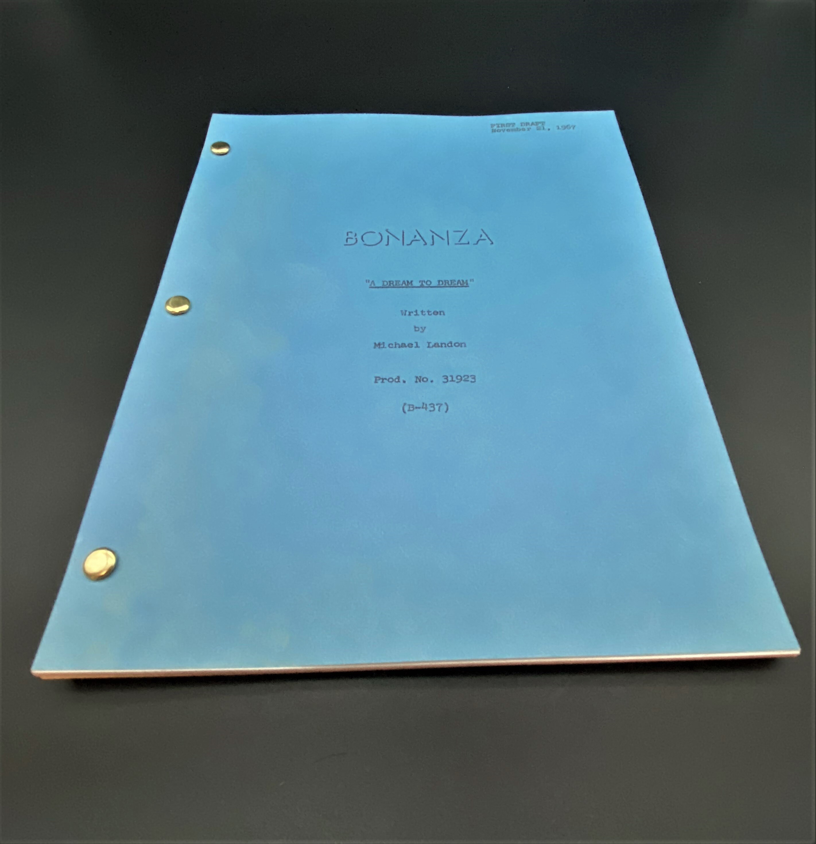 BONANZA TV Series 1967 Script, COLOR Pages, Michael Landon Written ...