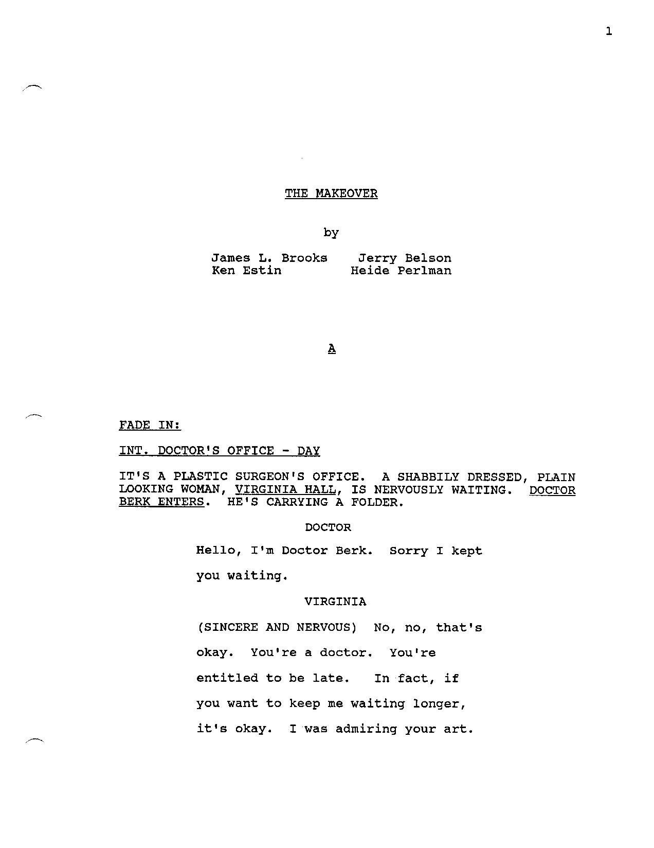 TRACEY ULLMAN SHOW, Tv Series Script, Dan Castellaneta, Julie Kavner ...