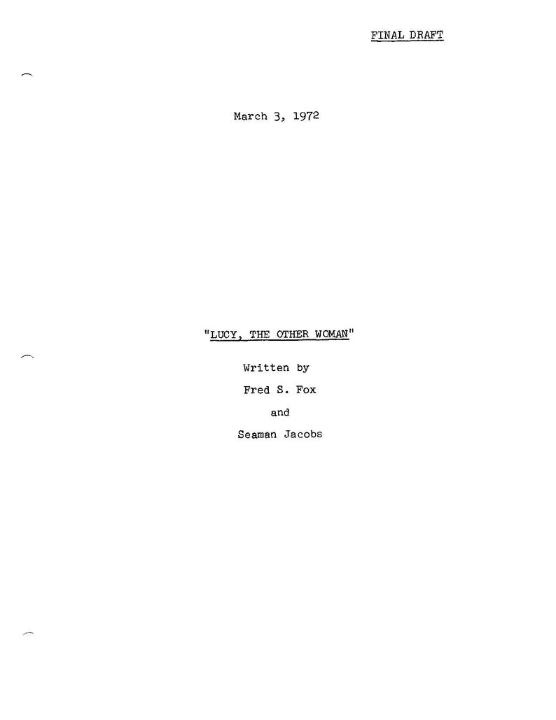 HERE'S LUCY Lucille Ball TV Series Script, Gale Gordon, Lucie Arnaz I ...