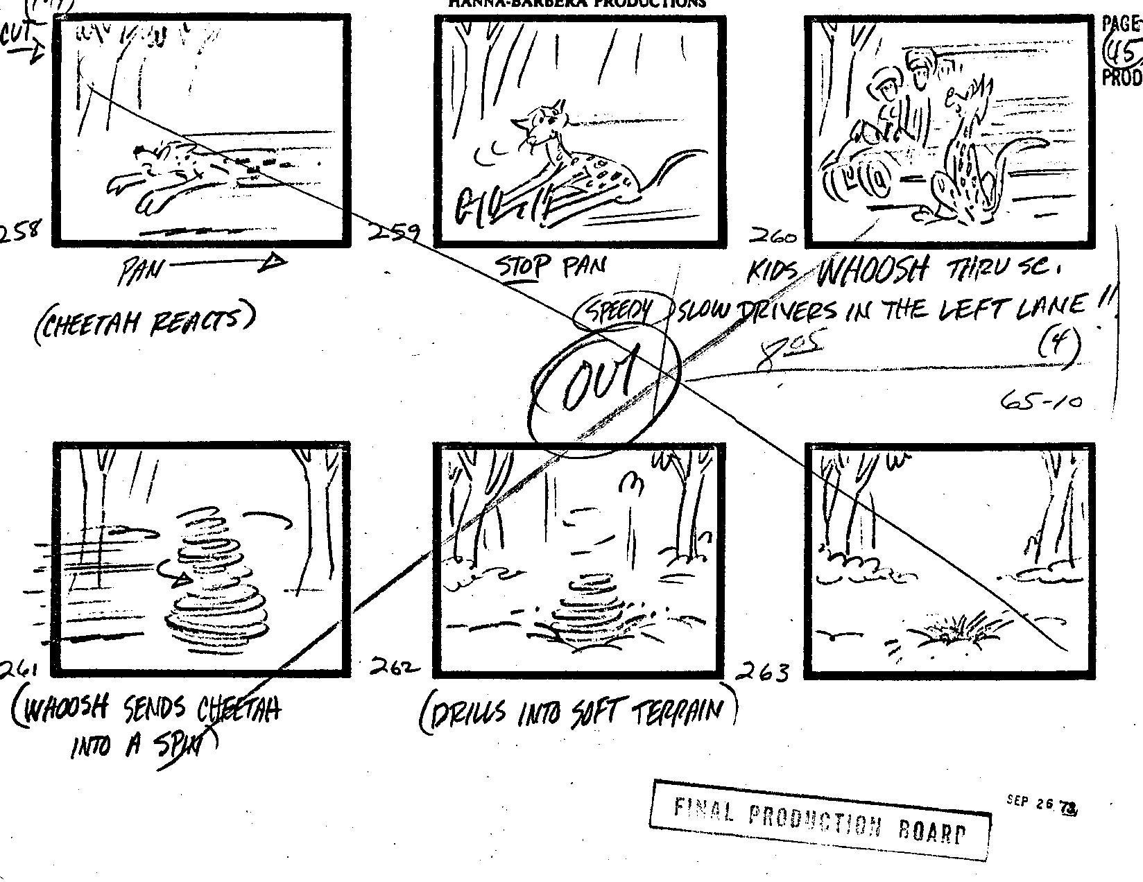 SPEED BUGGY TV Series 92 Storyboards Hanna-barbera Saturday - Etsy