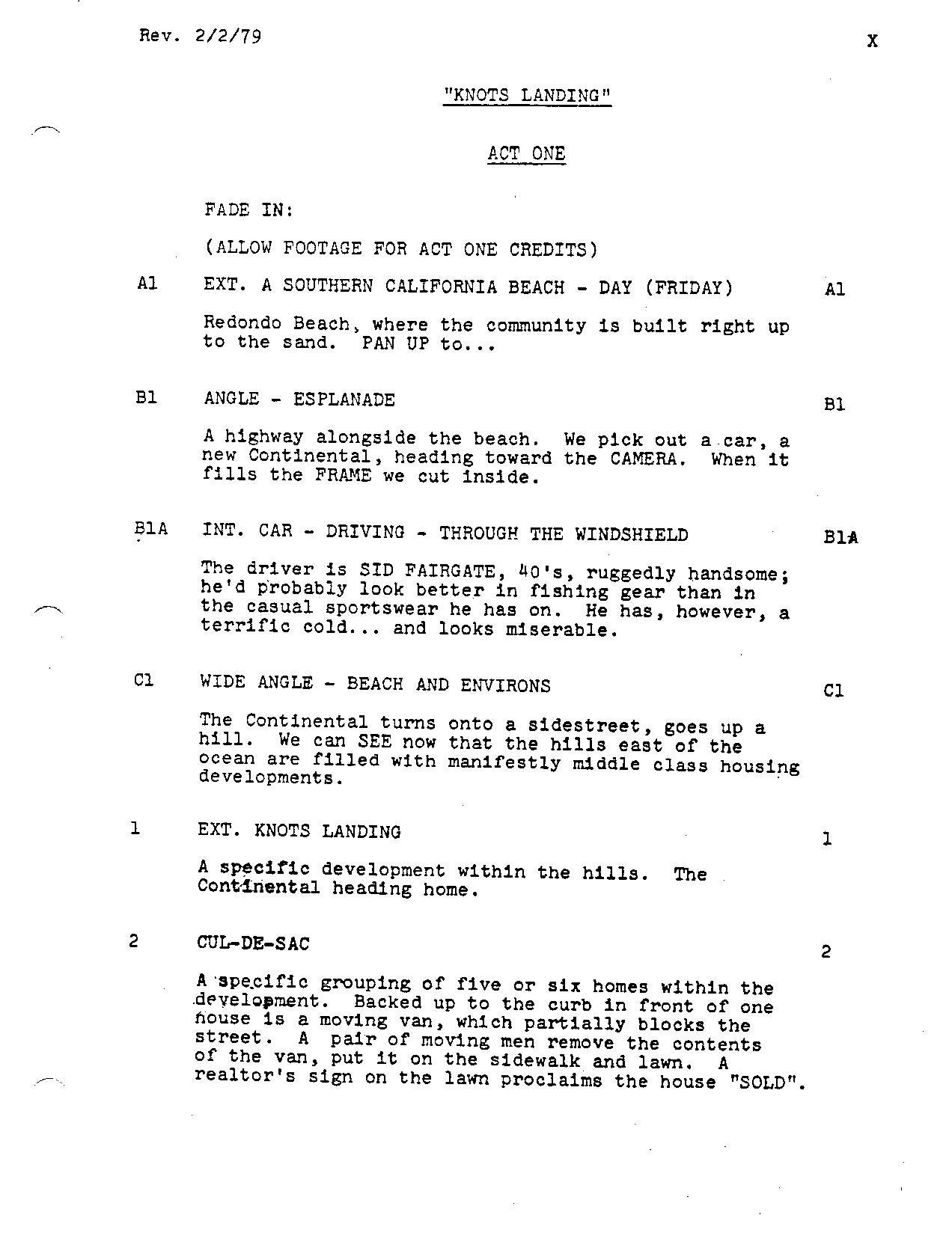 KNOTS LANDING TV Series Script, Donna Mills, Joan Van Ark, Michele Lee ...