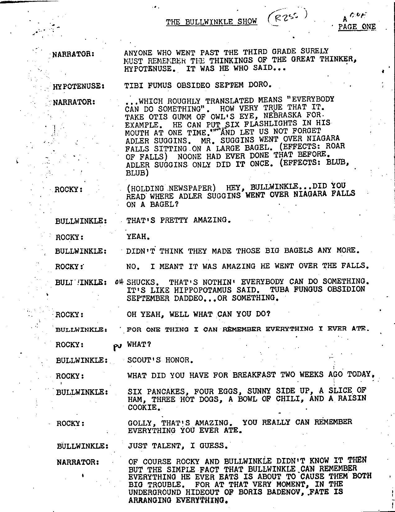 ROCKY & BULLWINKLE 2 Animated Cartoon TV Series Scripts, Dudley Do ...