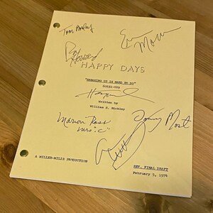 HAPPY DAYS TV Series Script, Fonz Sitcom Episode 9, Copy of Henry ...