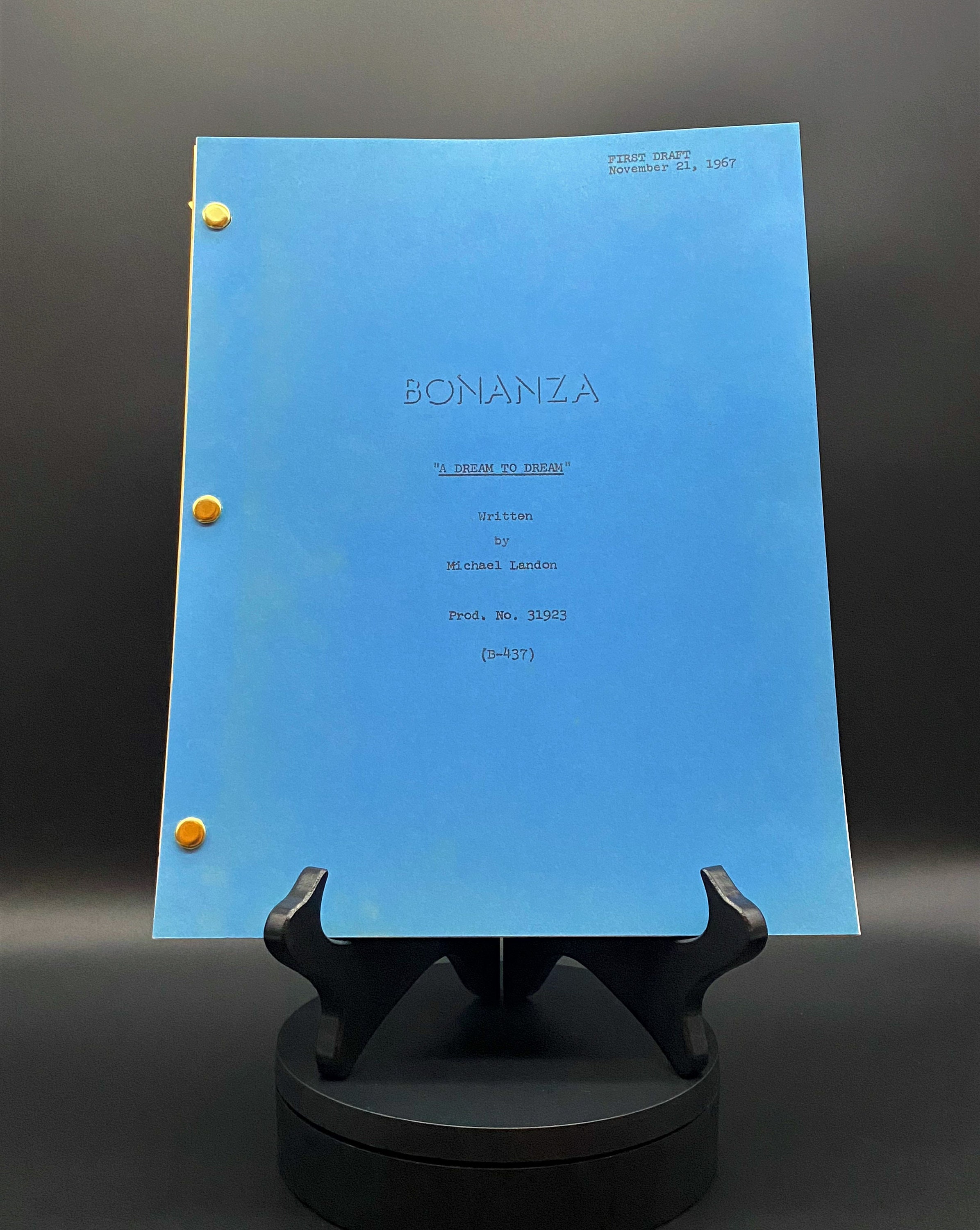 BONANZA TV Series 1967 Script, COLOR Pages, Michael Landon Written ...