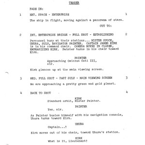 STAR TREK RP of William Shatner Signed 1st Season Tv Script, This Side ...