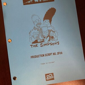SIMPSONS TV Series Script, CHEERS Cast Reunion Episode, Classic ...
