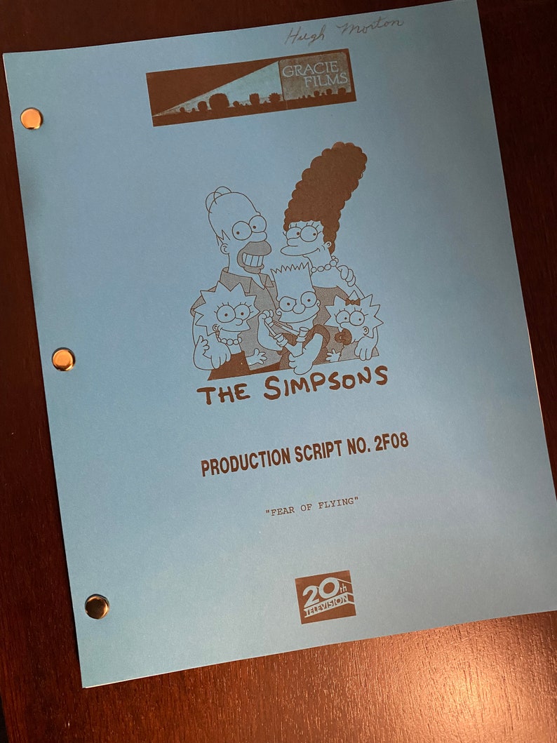 SIMPSONS TV Series Script CHEERS Cast Reunion Episode - Etsy