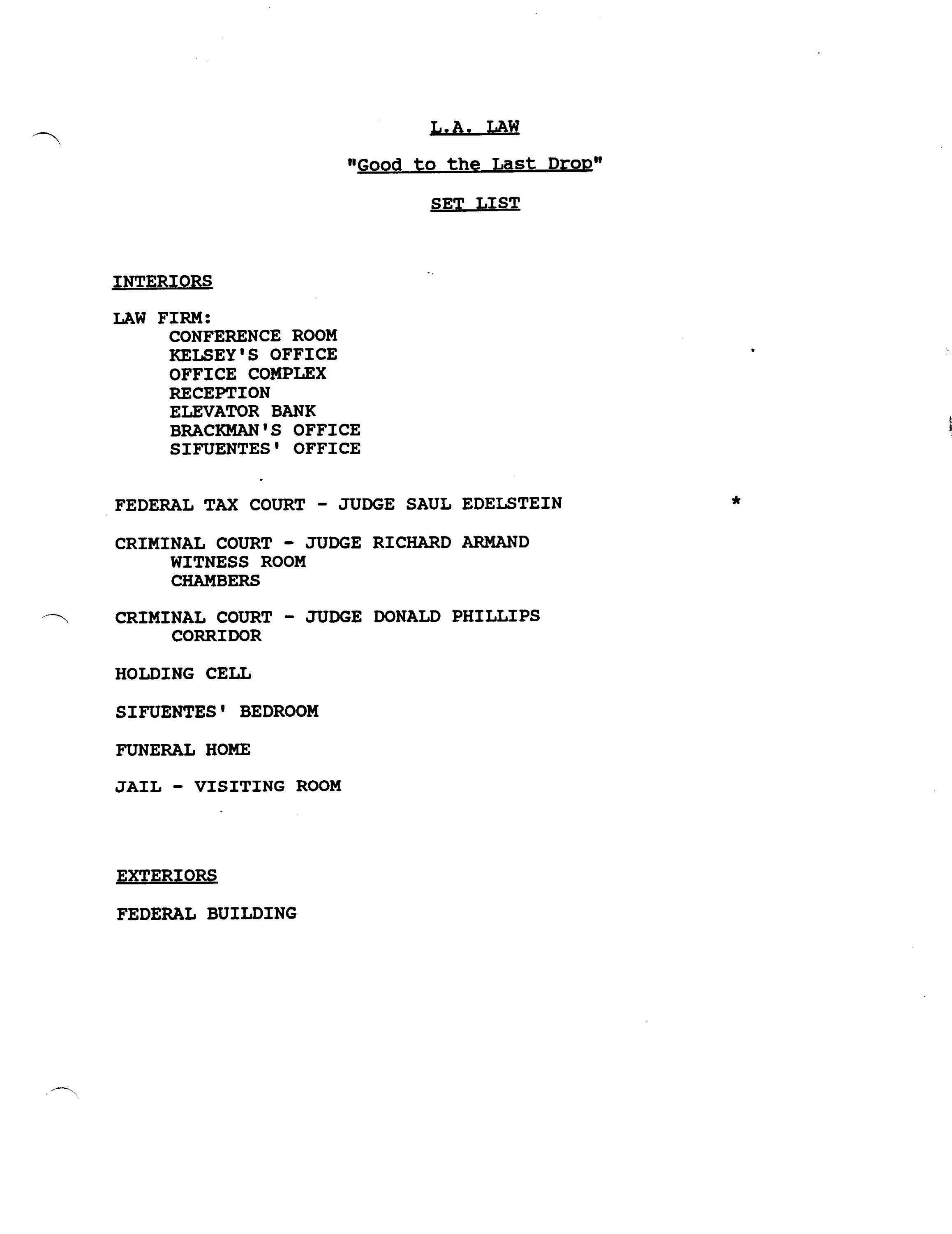 LA LAW Rosalind Shays diana Muldaur Jaw Dropping Exit Episode TV Series ...