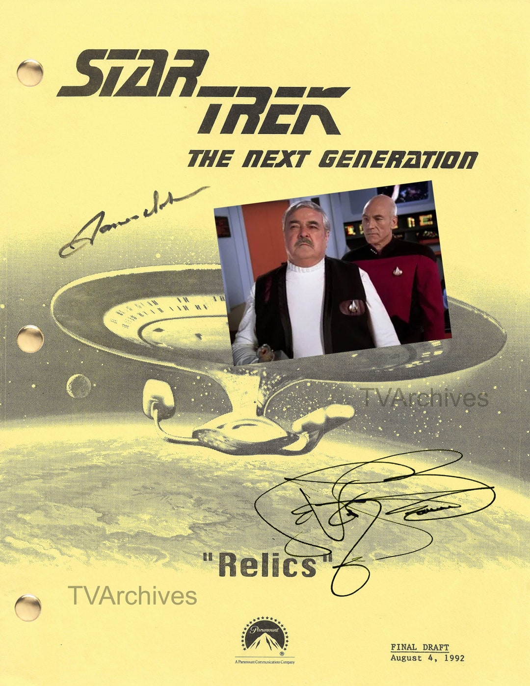 STAR TREK Next GENERATION Relics Episode Script, Return of Scotty ...