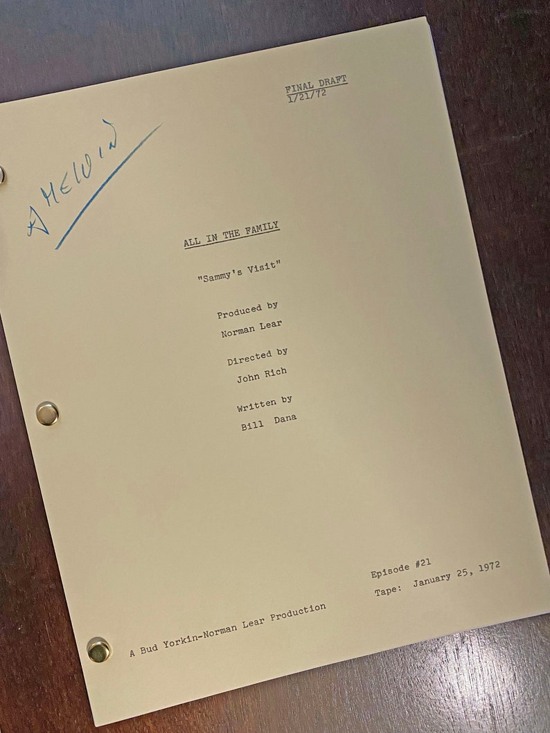 ALL in the FAMILY sammy's Visit Script ICONIC Tv Series Episode ...