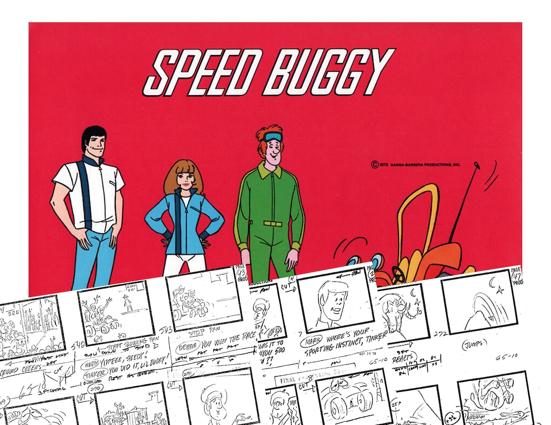SPEED BUGGY TV Series, 92 Storyboards, Hanna-barbera Saturday Morning ...