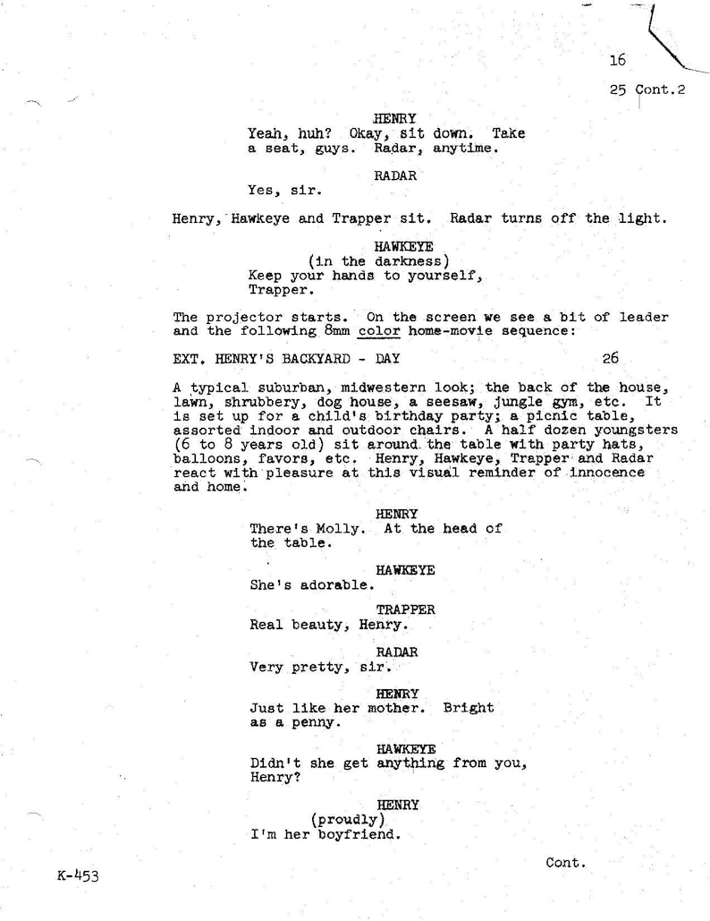 MASH TV Series Script, Season 2, Dear Dad 3 Episode, Alan Alda, Mclean ...