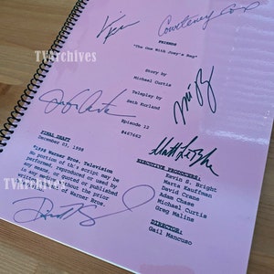 FRIENDS TV Series Script joey's Bag Jen - Etsy