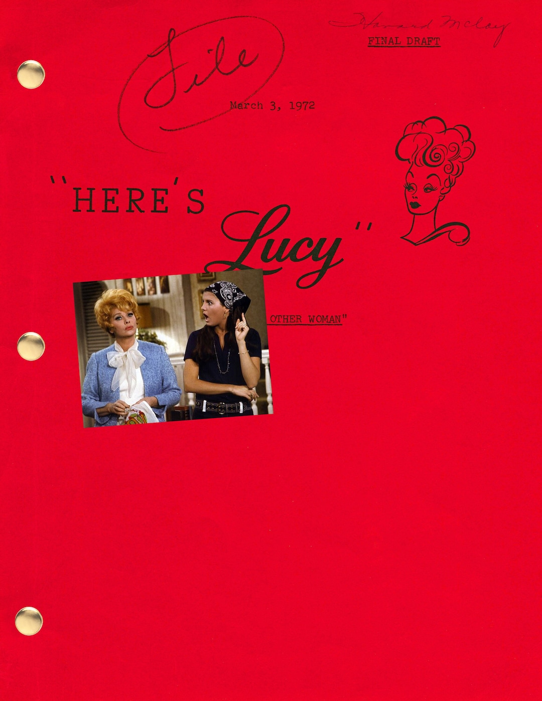 HERE'S LUCY Lucille Ball TV Series Script, Gale Gordon, Lucie Arnaz - I ...