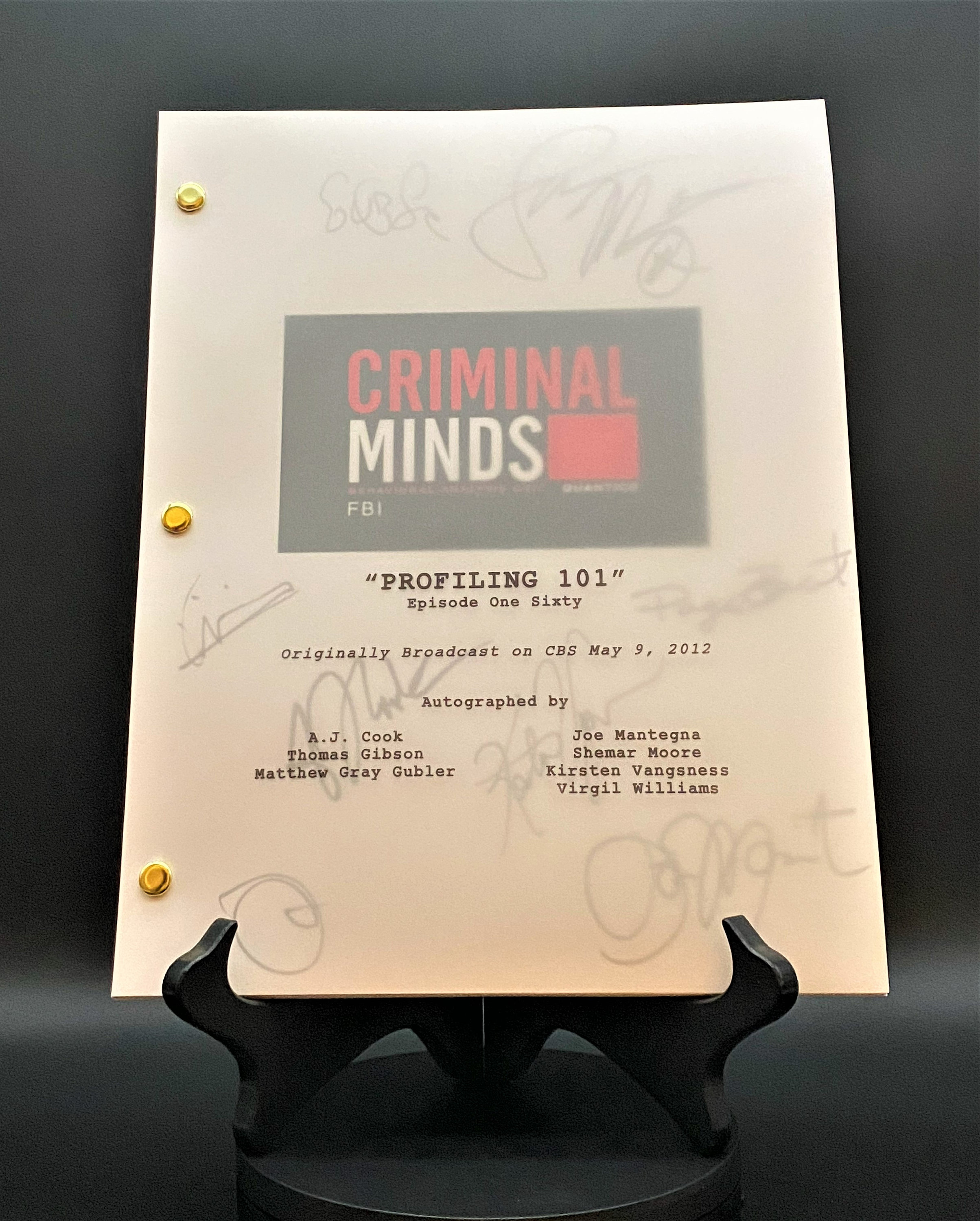 CRIMINAL MINDS TV Series Script, Thomas Gibson, Shemar Moore, Matthew ...