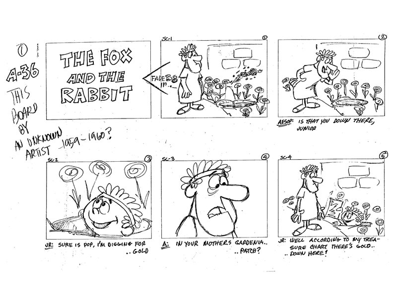 AESOP & SON Storyboards From Rocky and Bullwinkle Cartoon TV Series ...