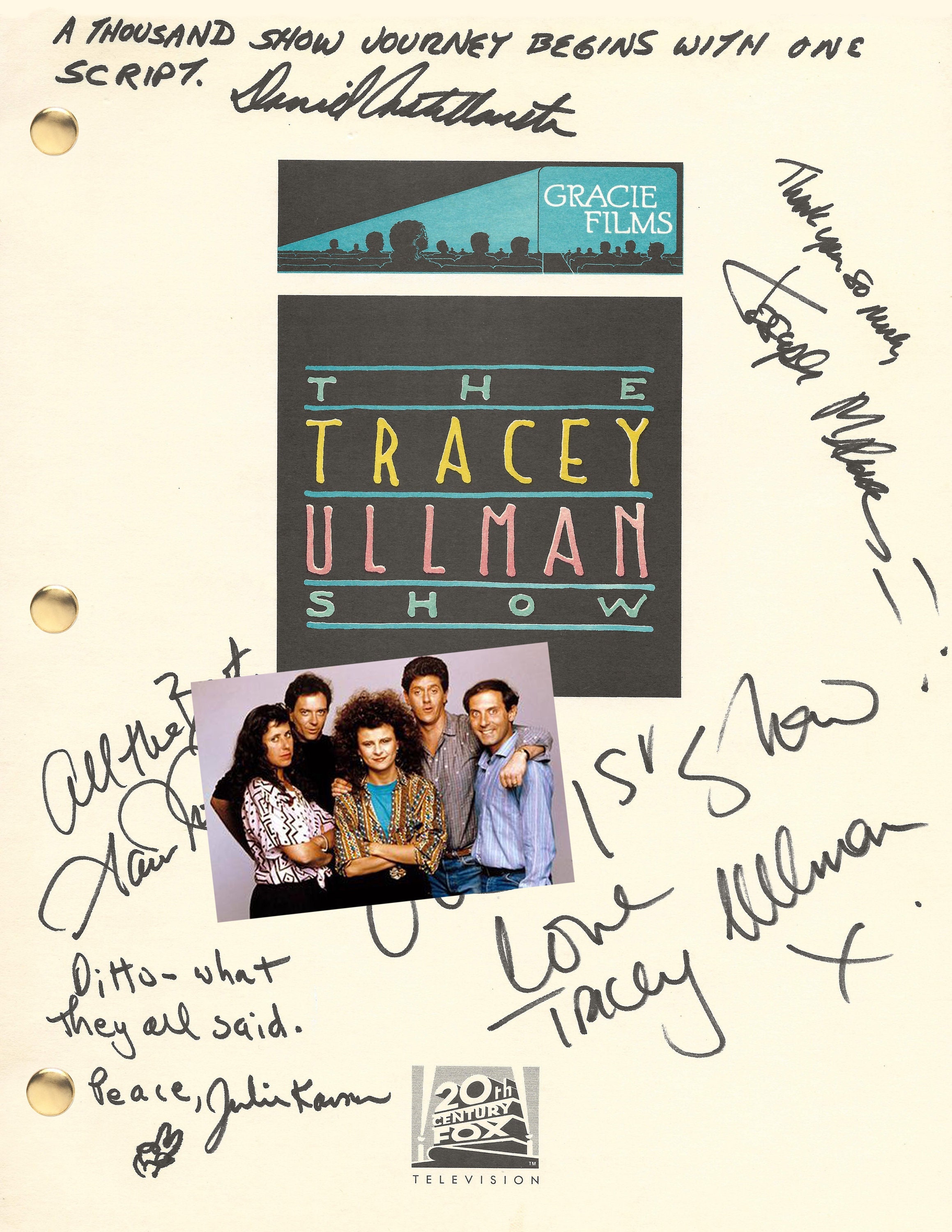 TRACEY ULLMAN SHOW, Tv Series Script, Dan Castellaneta, Julie Kavner ...