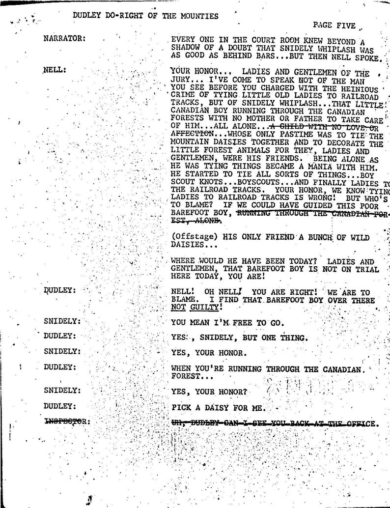 ROCKY & BULLWINKLE 2 Animated Cartoon TV Series Scripts, Dudley Do ...