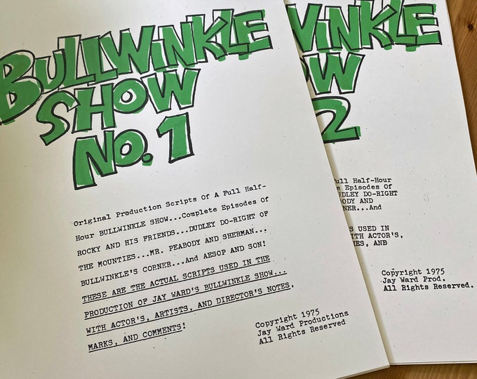 ROCKY & BULLWINKLE 2 Animated Cartoon TV Series Scripts, Dudley Do ...
