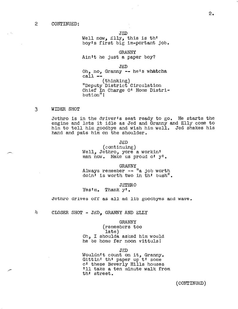 BEVERLY HILLBILLIES TV Series Script, Gloria Swanson Episode, Stars ...