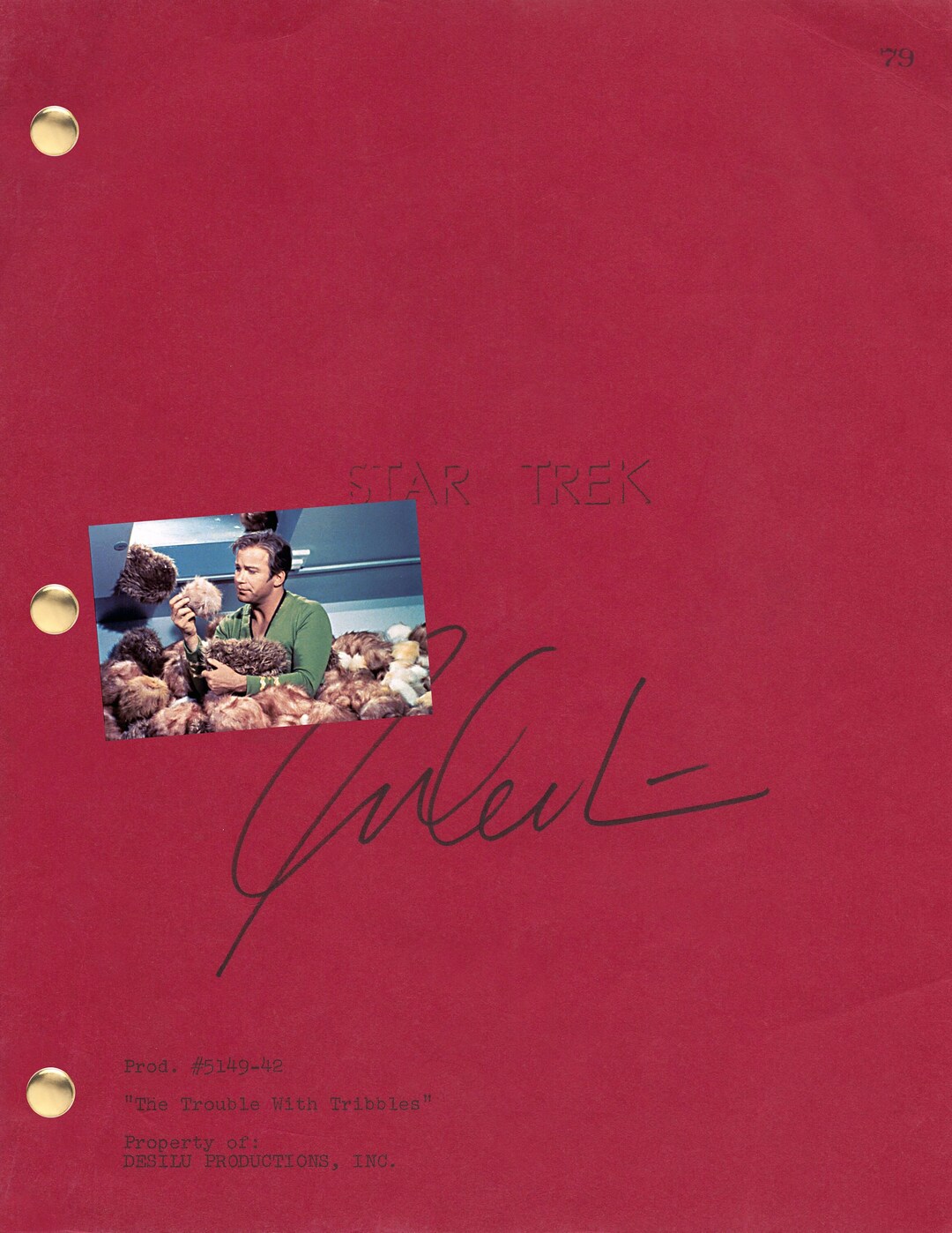 STAR TREK TV Series Script, Trouble With Tribbles Episode, Reprint of ...