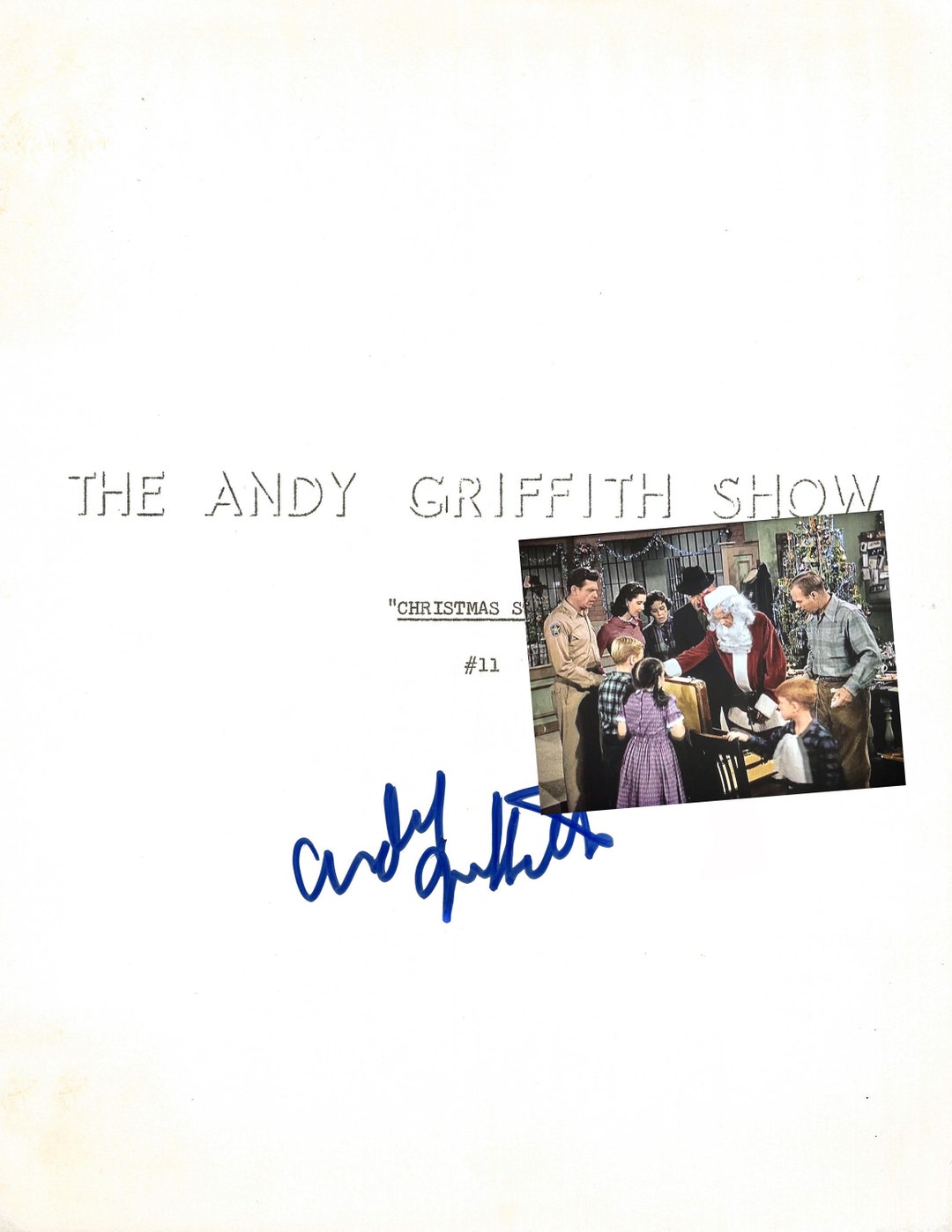 ANDY GRIFFITH Show CHRISTMAS Tv Series Script, Deputy Barney Fife, Don ...