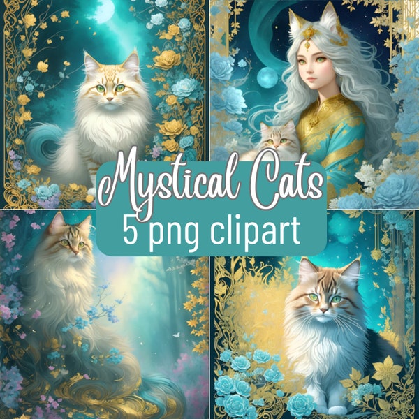 Cat Fantasy Art - Etsy