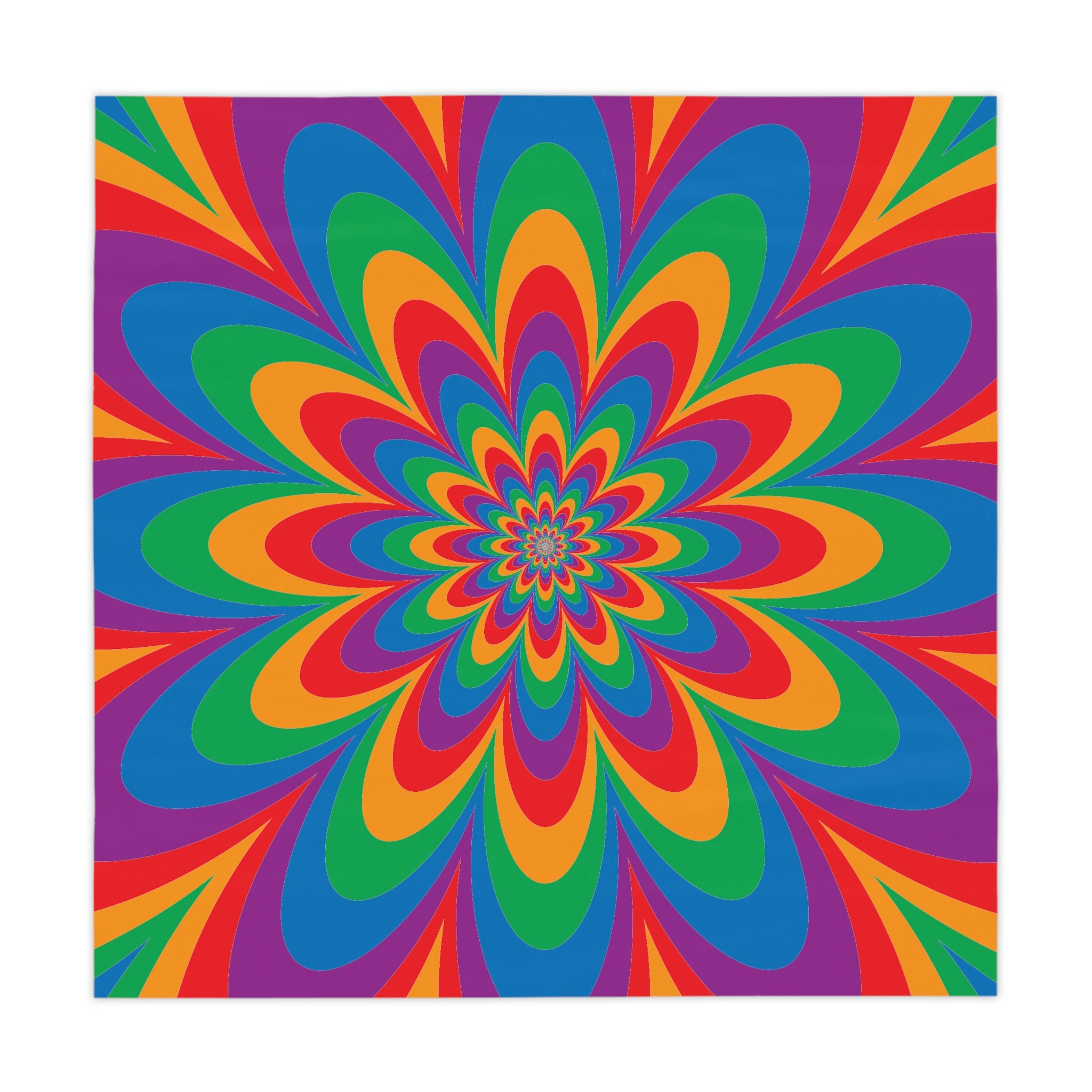 Tablecloth Psychedelic Trippy Rainbow Home Decor Home Decorations Table ...