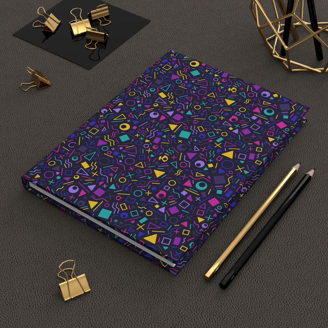 Hardcover Journal - 1990s Retro Pattern - Diary - Etsy