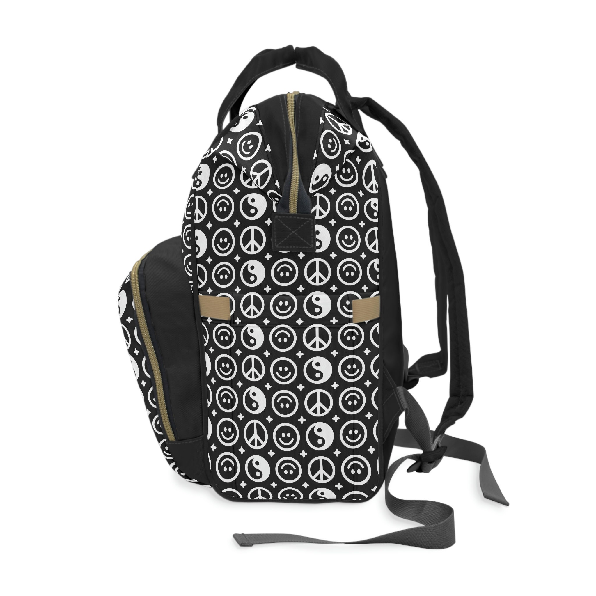 Yin Yangs and Smiley Faces - Multifunctional Diaper Backpack - Etsy
