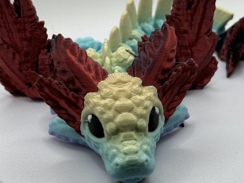 Baby Axolotl Dragon 3D Printed Articulated , Egg Available - Etsy