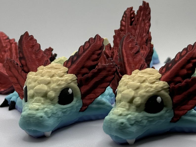 Baby Axolotl Dragon 3D Printed Articulated , Egg Available - Etsy