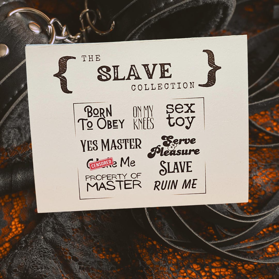 Slave Tattoo Pack | Sexy BDSM Temporary Tattoos | Bodywriting Kink - Etsy