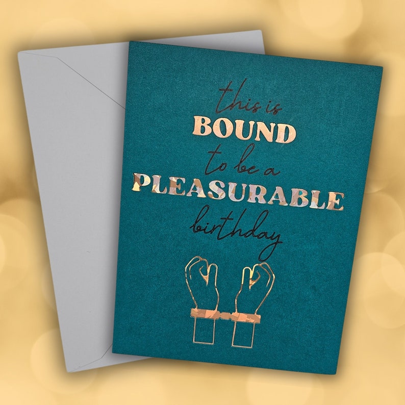 Kinky Birthday Card Bound to Be Pleasurable BDSM, Fetish, Sexy, Dirty ...