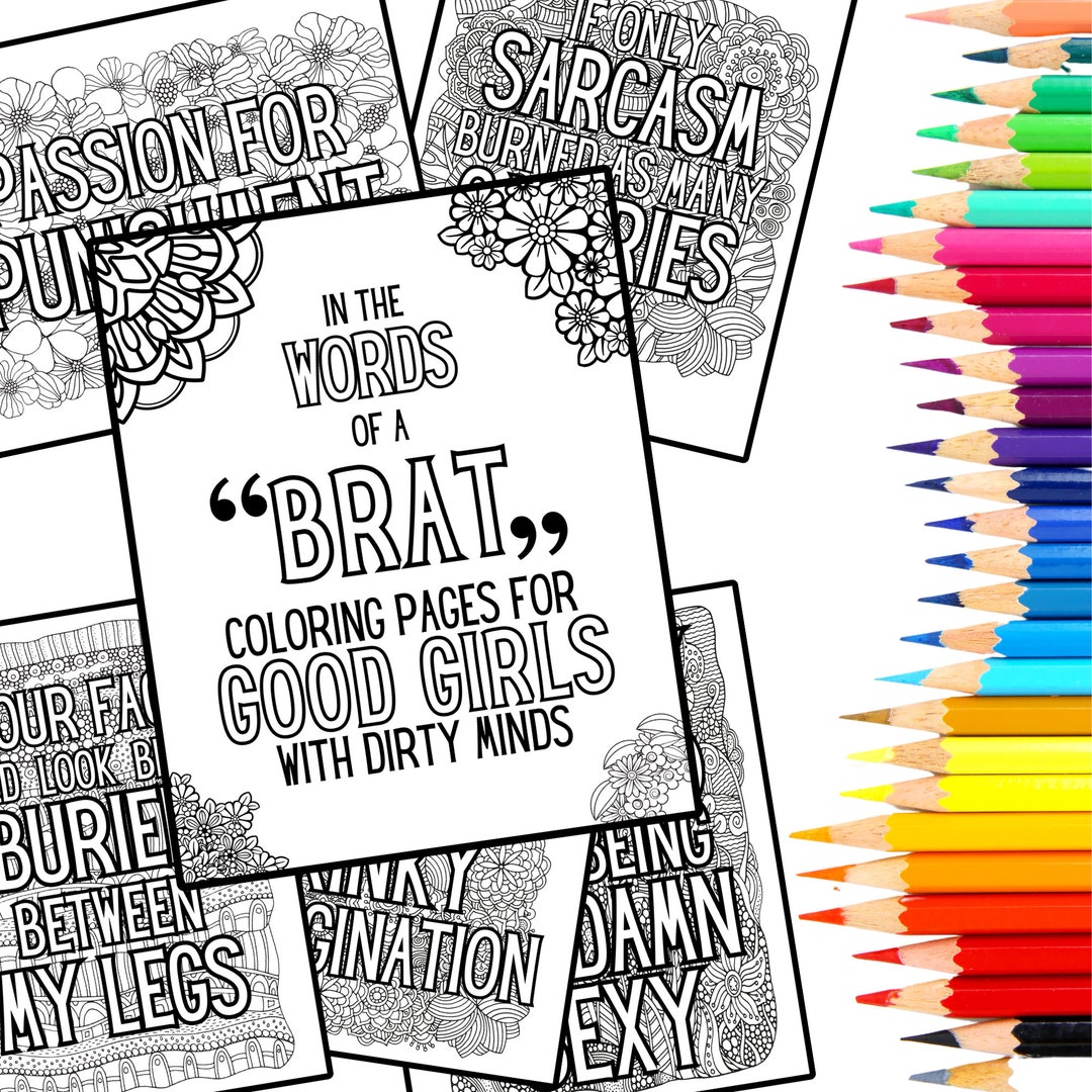 Brat Coloring Pages | Adult Kinky Mature Coloring Book | in the Words ...