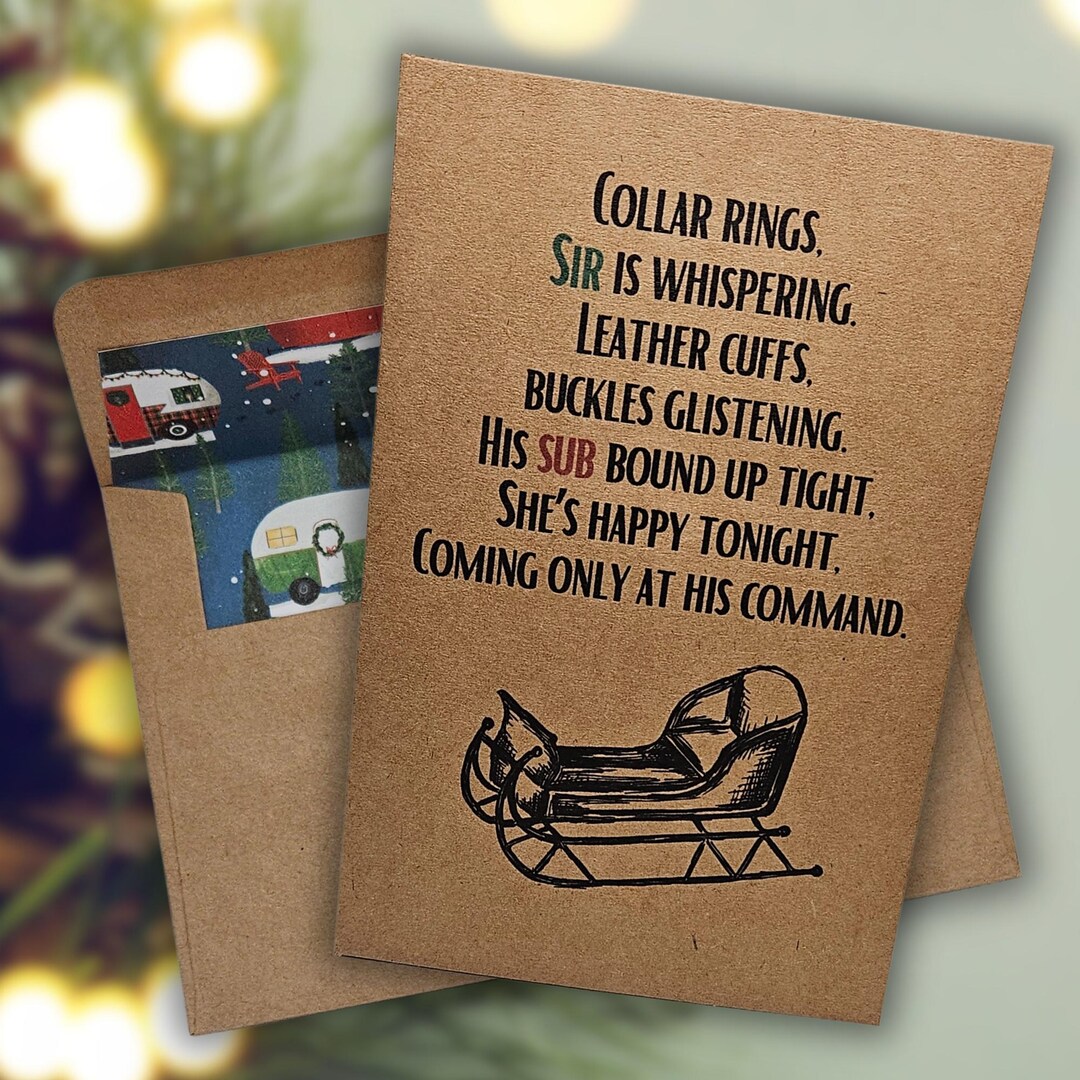 Holiday Kink Card | Collar Rings | BDSM, Fetish, Sexy, Kinky ...