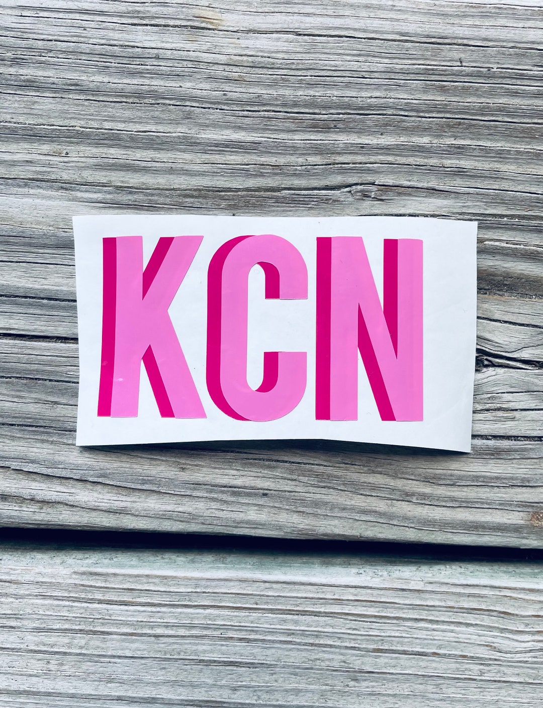 Two Tone Block Monogram Vinyl Decal - Etsy