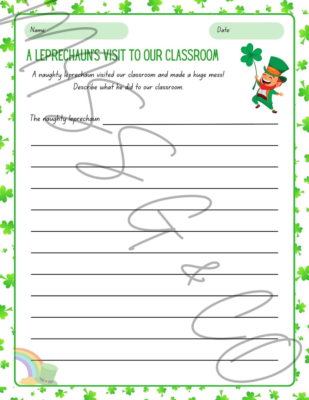 Printable Writing Prompt, Graphic Organizer, English, Spanish, Teacher ...