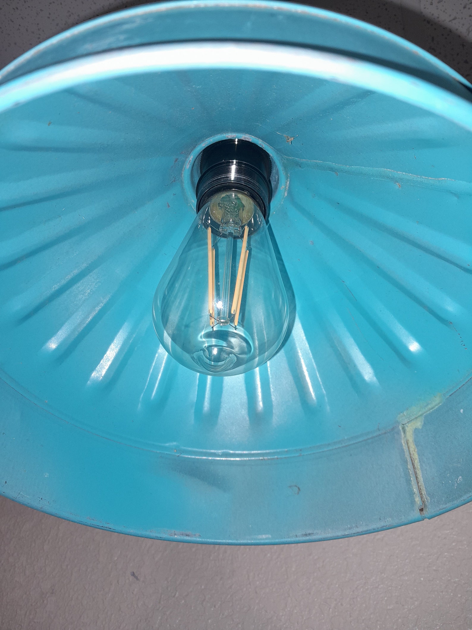 Matching Set of Teal Pendant Lights - Etsy
