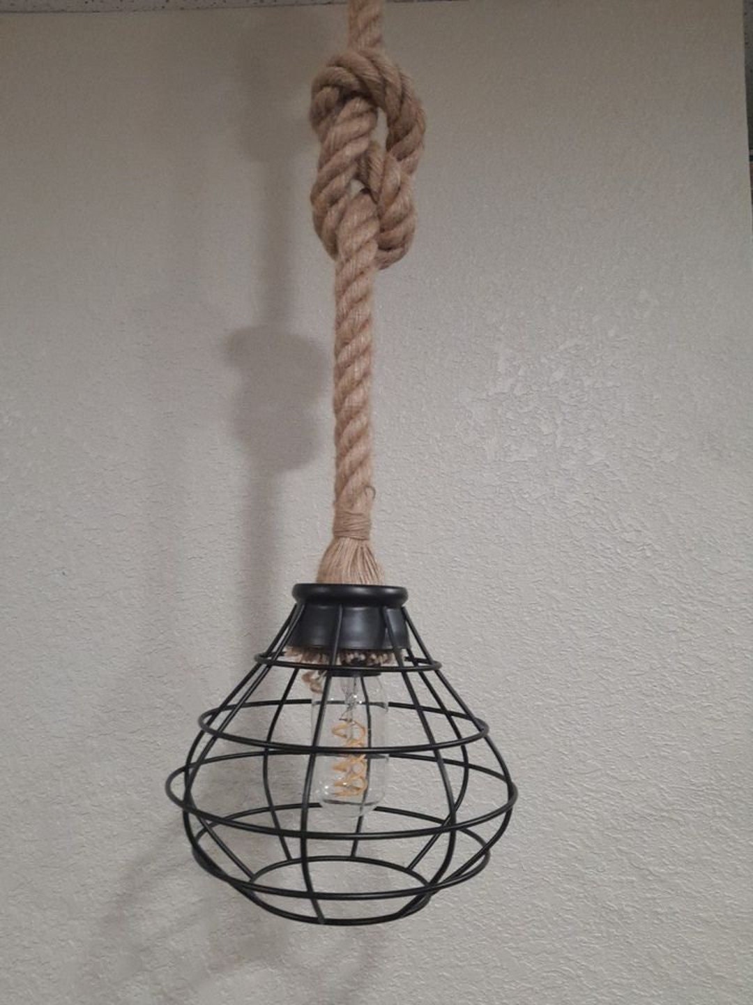 Wire Cage Pendant Light - Etsy