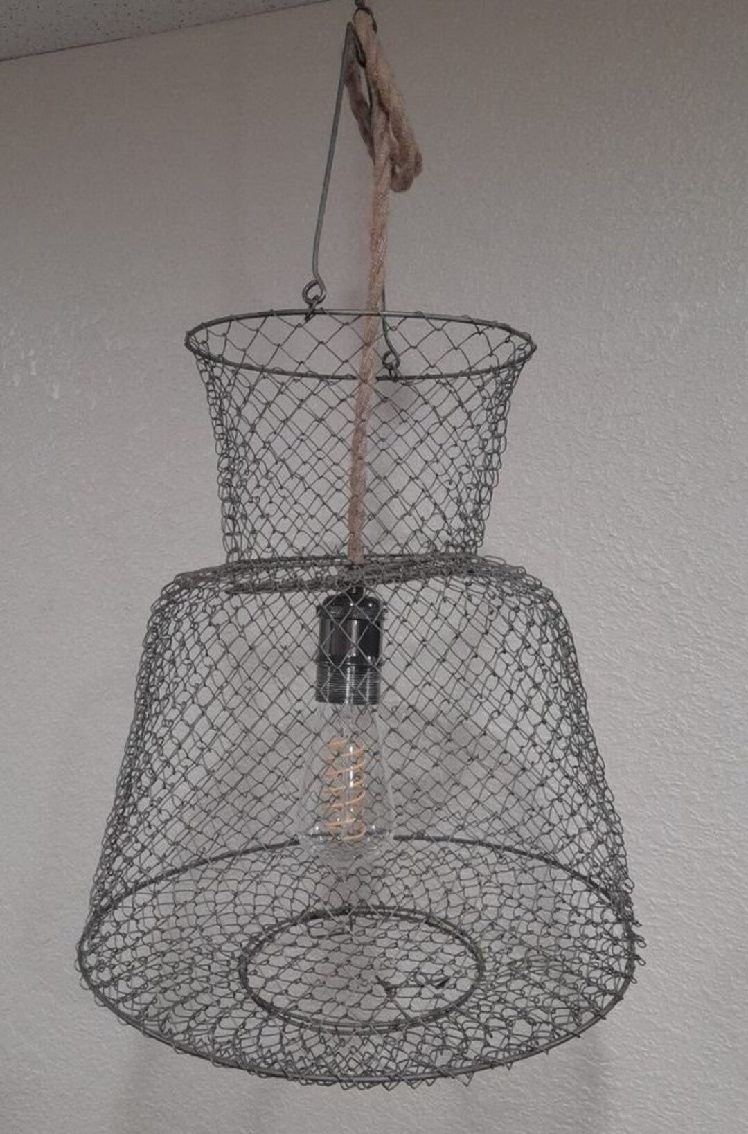 Vintage Fish Basket Light - Etsy