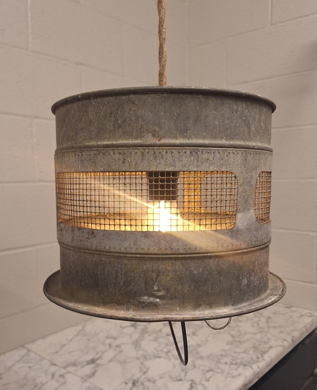 Minnow Bucket LED Pendant Light - Etsy